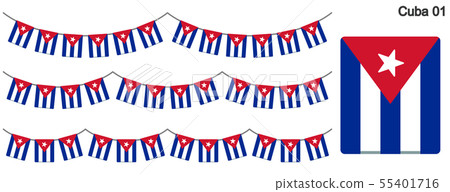 Garland of Cuba flag vector data (bunting garland) - Stock Illustration ...
