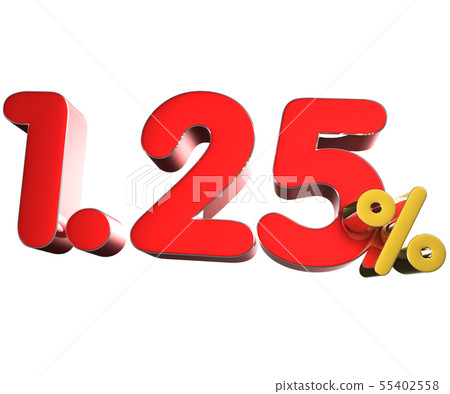 1.25 Percent 3D.-插圖素材 [55402558] - PIXTA圖庫