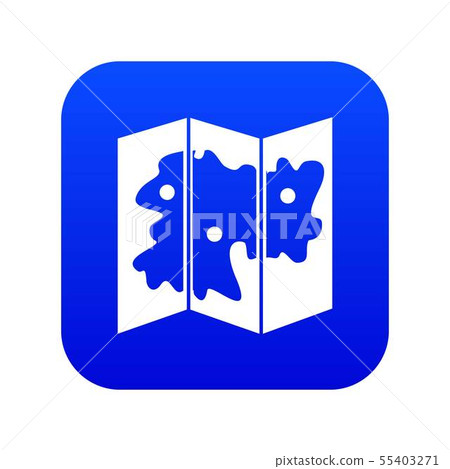 Map icon digital blue - Stock Illustration [55403271] - PIXTA