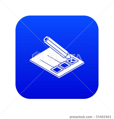 Election paper icon blue vector - Stock Illustration [55403401] - PIXTA