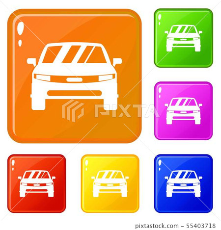 Car icons set vector color - Stock Illustration [55403718] - PIXTA