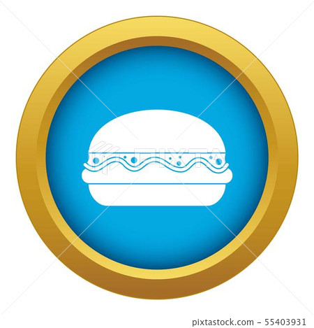 Burger icon blue vector isolated - Stock Illustration [55403931] - PIXTA