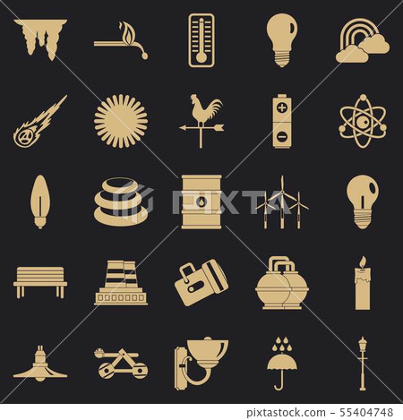 Glare icons set, simple style - Stock Illustration [55404748] - PIXTA