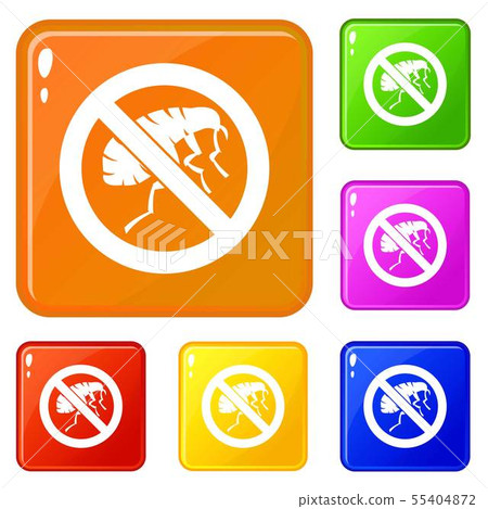 Etching insect icons set vector color - Stock Illustration [55404872 ...