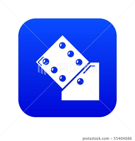 Dice icon blue vector - Stock Illustration [55404886] - PIXTA