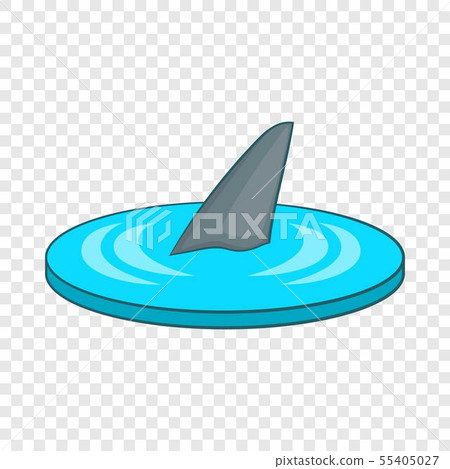 Shark fin icon, cartoon style - Stock Illustration [55405027] - PIXTA