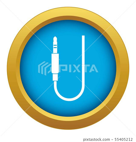Microphone wire icon blue vector isolated - Stock Illustration ...