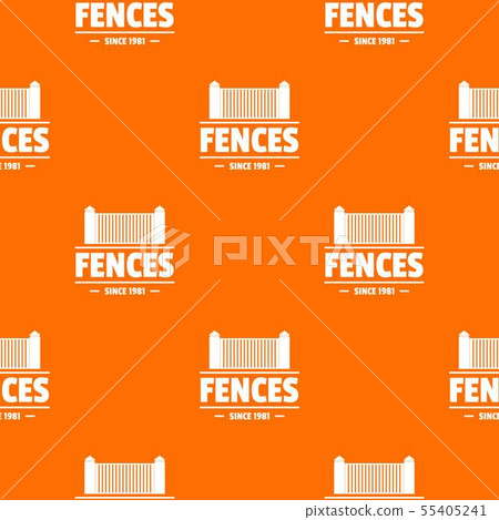 Fence architecture pattern vector orange - Stock Illustration [55405241 ...