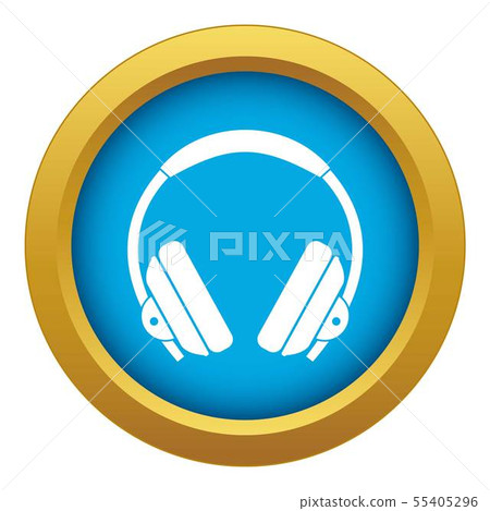 Headphone icon blue vector isolated - Stock Illustration [55405296] - PIXTA