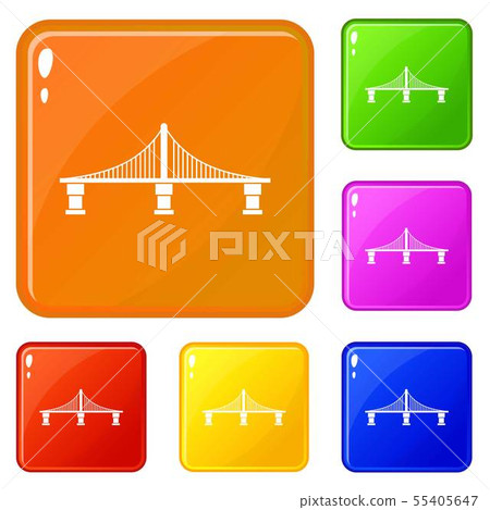 Bridge icons set vector color - Stock Illustration [55405647] - PIXTA