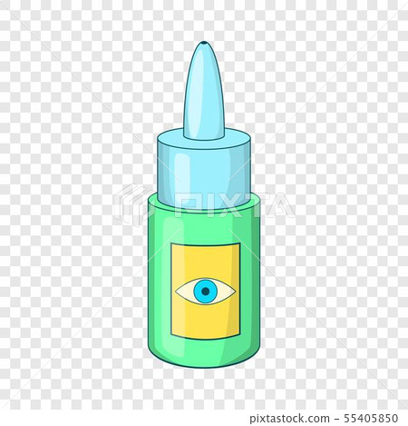 Eye drops bottle icon, cartoon style - Stock Illustration [55405850 ...
