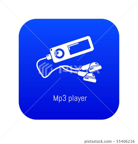 Mp3 player icon blue vector - Stock Illustration [55406216] - PIXTA