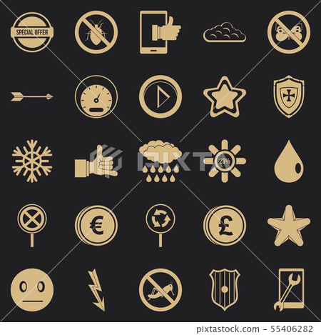 Type icons set, simple style - Stock Illustration [55406282] - PIXTA