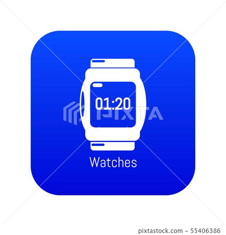 Watches icon blue vector - Stock Illustration [55406386] - PIXTA