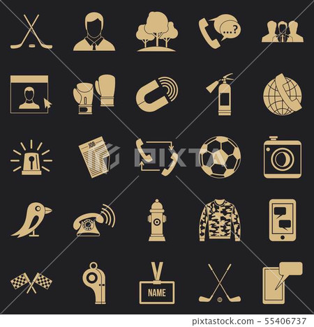 Team game icons set, simple style - Stock Illustration [55406737] - PIXTA