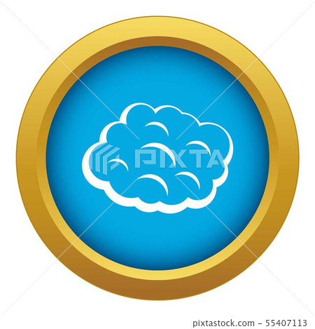 Round cloud icon blue vector isolated - Stock Illustration [55407113 ...