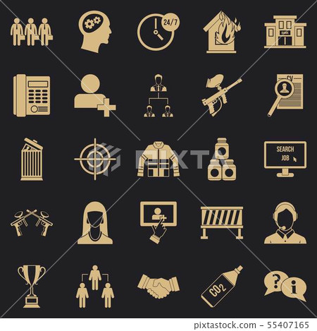 Crew icons set, simple style - Stock Illustration [55407165] - PIXTA