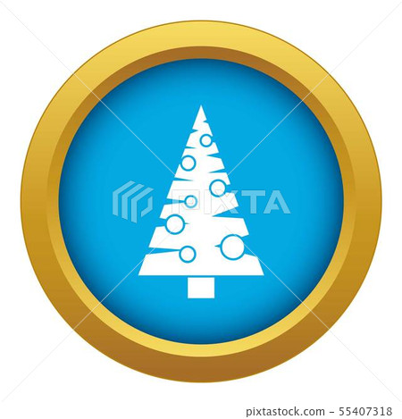 Christmas tree icon blue vector isolated - Stock Illustration [55407318 ...