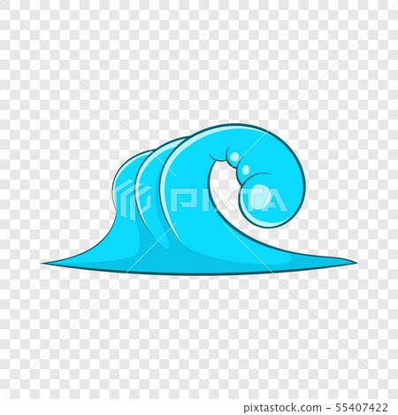 High ocean wave icon, cartoon style - Stock Illustration [55407422] - PIXTA
