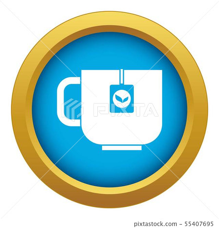 Cup of tea icon blue vector isolated - Stock Illustration [55407695 ...