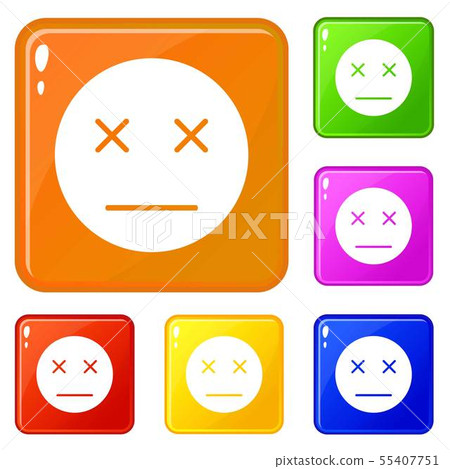 Dead emoticons set vector color - Stock Illustration [55407751] - PIXTA