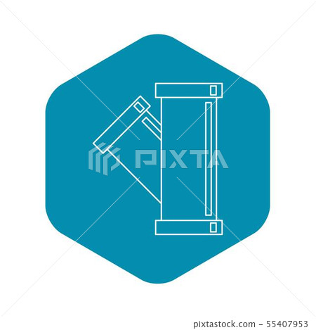 Tee plumbing fitting icon, outline style - Stock Illustration [55407953 ...