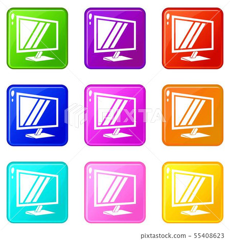 Tv icons set 9 color collection - Stock Illustration [55408623] - PIXTA