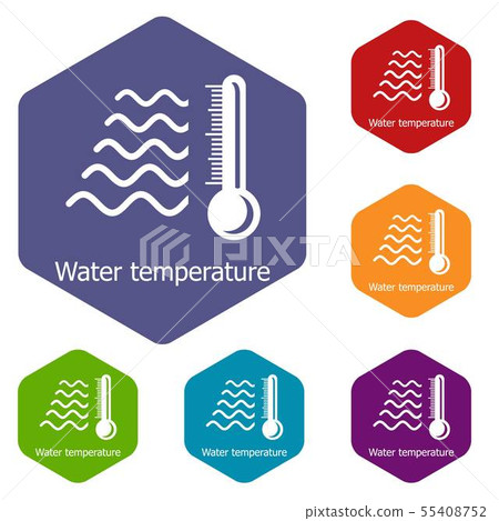 Water temperature icons vector hexahedron - Stock Illustration ...