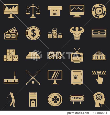 Big bet icons set, simple style - Stock Illustration [55408881] - PIXTA