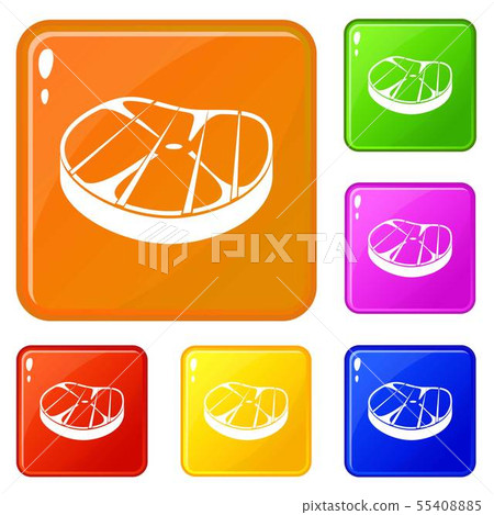 Steak icons set vector color - Stock Illustration [55408885] - PIXTA