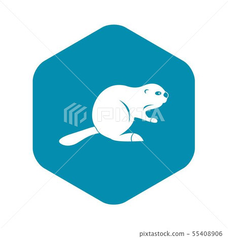 Canadian beaver icon, simple style - Stock Illustration [55408906] - PIXTA