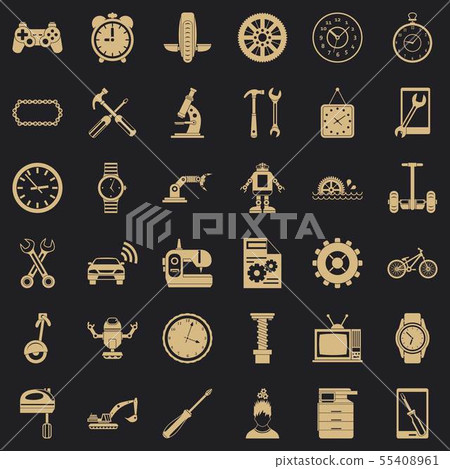 Mechanic icons set, simple style - Stock Illustration [55408961] - PIXTA