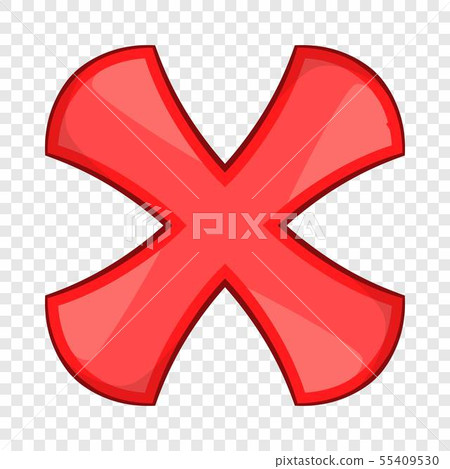 Red cross sign icon, cartoon style - Stock Illustration [55409530] - PIXTA