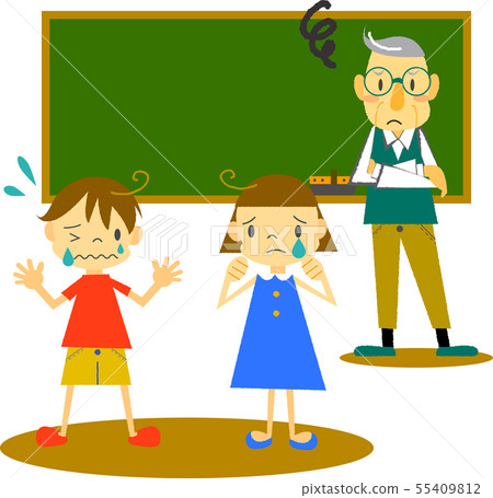 Primary schoolchild classroom trouble - Stock Illustration [55409812 ...