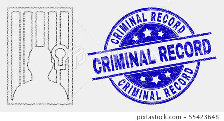 Vector Pixel Jailed Person Icon and Scratched... - Stock Illustration ...