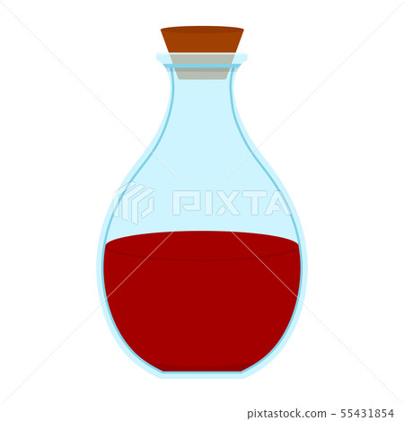 Healing Potion. Cartoon Magic Elixir Flask - Stock Illustration ...