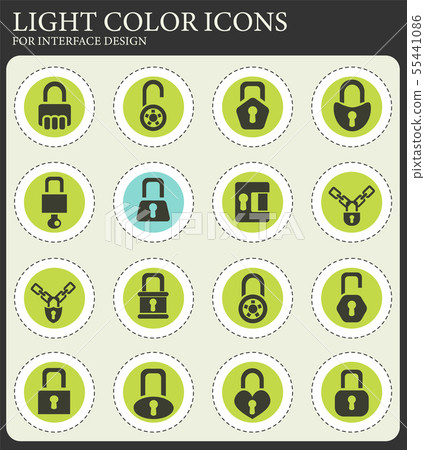 lock icons set - Stock Illustration [55441086] - PIXTA