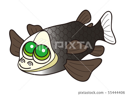 Demenigis Deep sea fish character illustration - Stock Illustration ...
