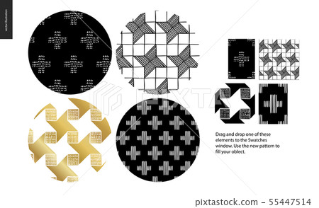 Hand drawn Patterns - rounded - Stock Illustration [55447514] - PIXTA