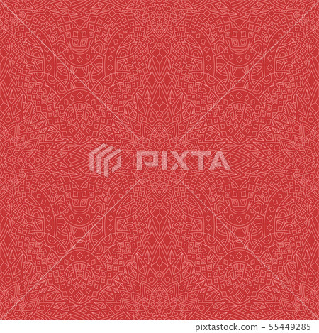 Art with abstract red seamless linear pattern - Stock Illustration ...