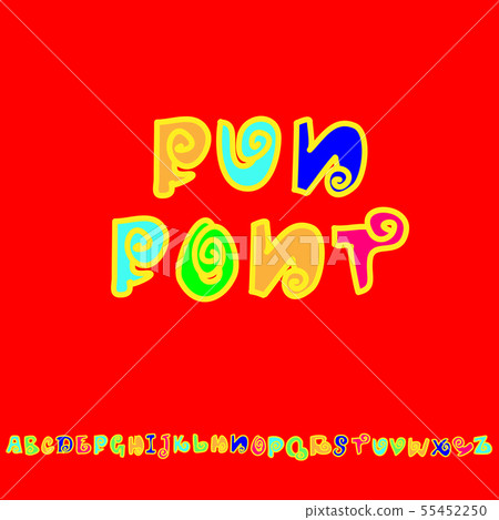 Simple double alphabet. Modern curly font.... - Stock Illustration ...