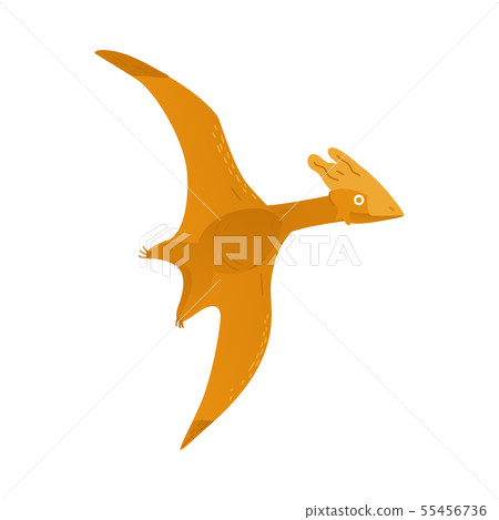 Vector pteranodon pterodactyl dinosaur flat icon a - Stock Illustration ...