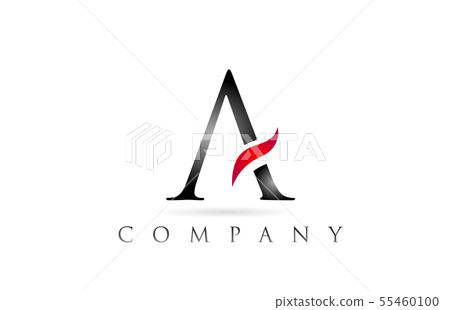 white red alphabet letter A logo company icon - Stock Illustration ...