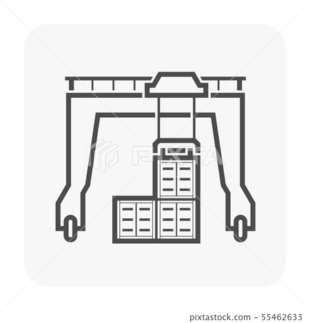 gantry crane icon - Stock Illustration [55462633] - PIXTA
