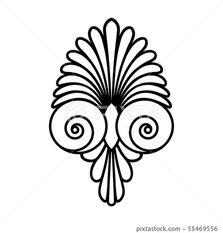 Ancient swirl greek ornament symbol, vector and - Stock Illustration ...