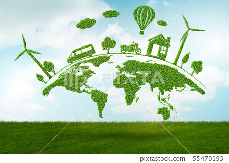 Concept of environmental protection - 3d rendering - Stock Illustration ...