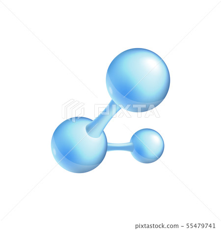 Structural chemical formula and 3d model of a... - Stock Illustration ...