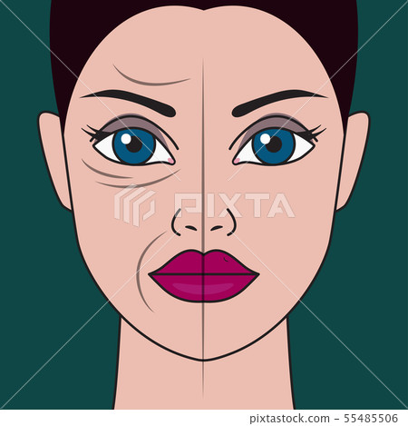Facial skin rejuvenation - Stock Illustration [55485506] - PIXTA