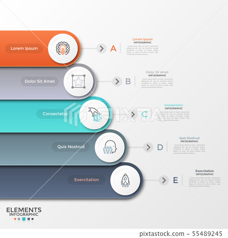 Modern Infographic Template - Stock Illustration [55489245] - PIXTA