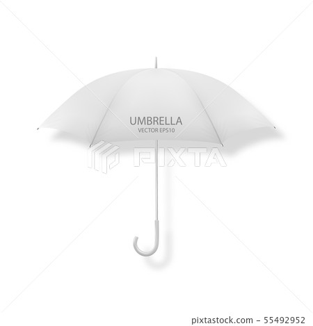 Vector 3d Realistic Render White Blank Umbrella... - Stock Illustration [55492952] - PIXTA